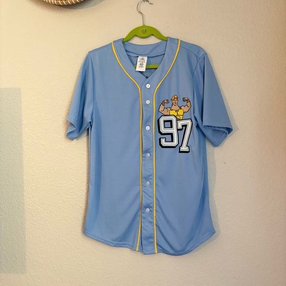 Disney | Shirts | Disney World Parks Hercules Blue Baseball Jersey ...
